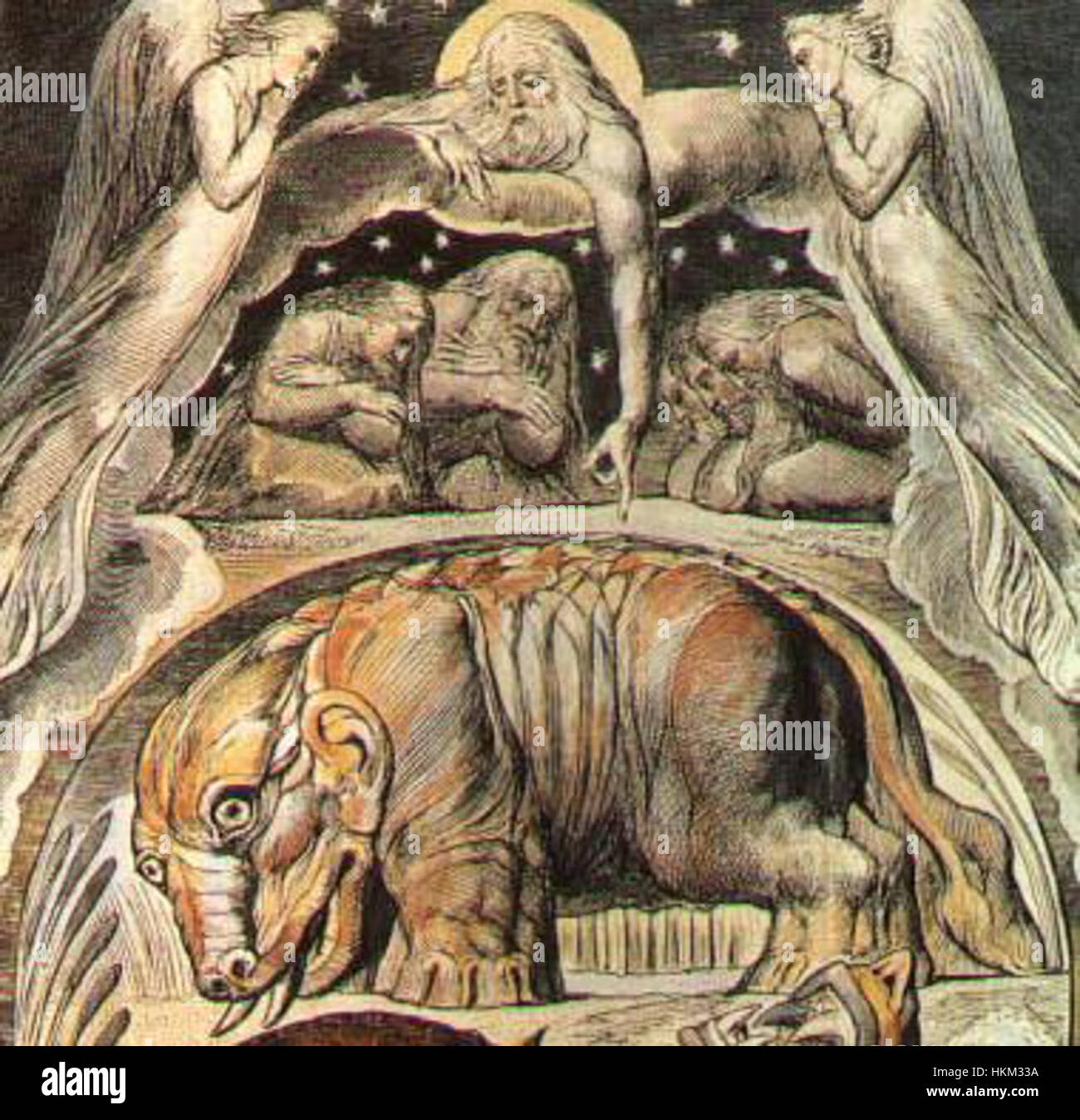 *Behemoth* is a powerful artwork depicting a mythical or monstrous ...