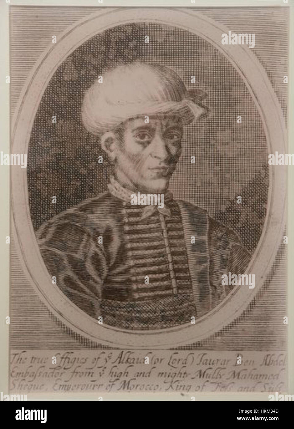 A portrait of Ambassador Jawdar, painted in 1637. The artwork captures ...