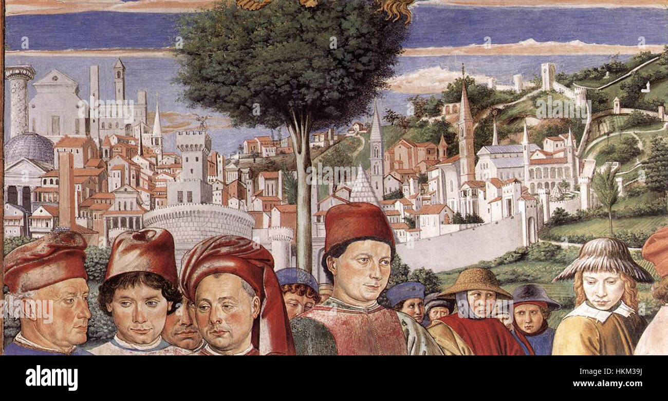 'St. Augustine Departing for Milan' by Benozzo Gozzoli is a detailed ...