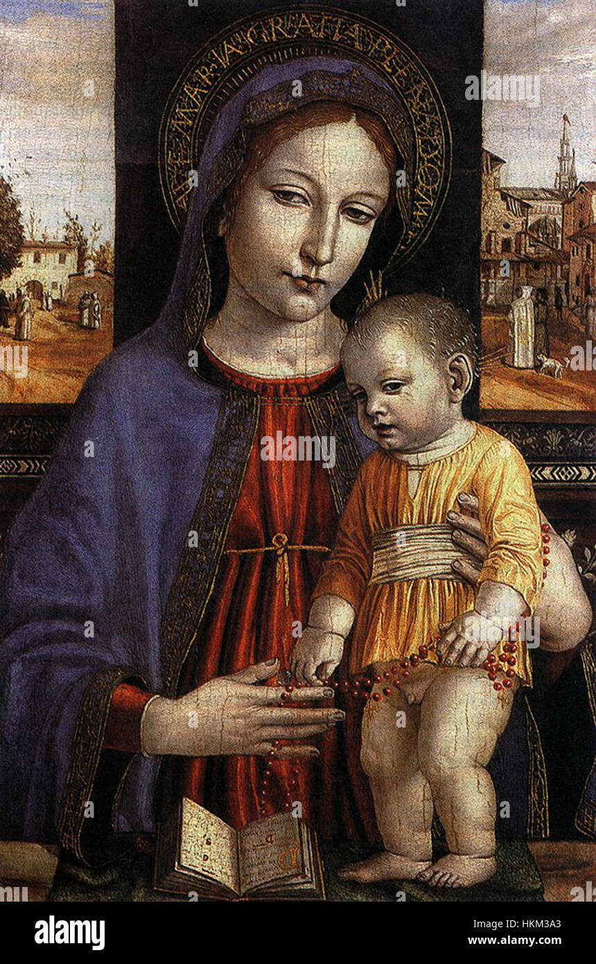 This Renaissance-era painting by Bergognone depicts the Virgin and ...