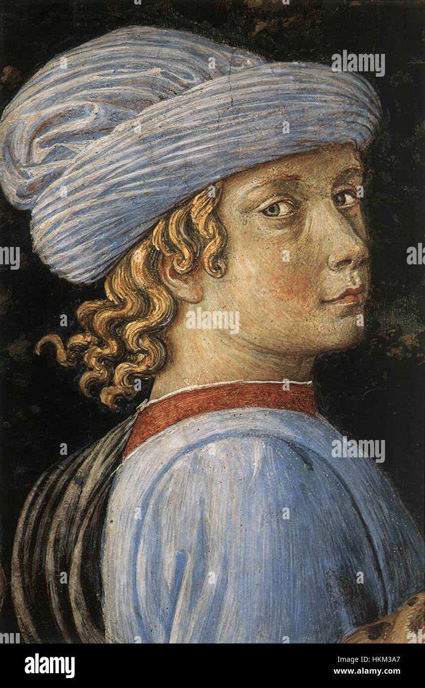 The detail from Benozzo Gozzoli's 'Procession of the Oldest King ...