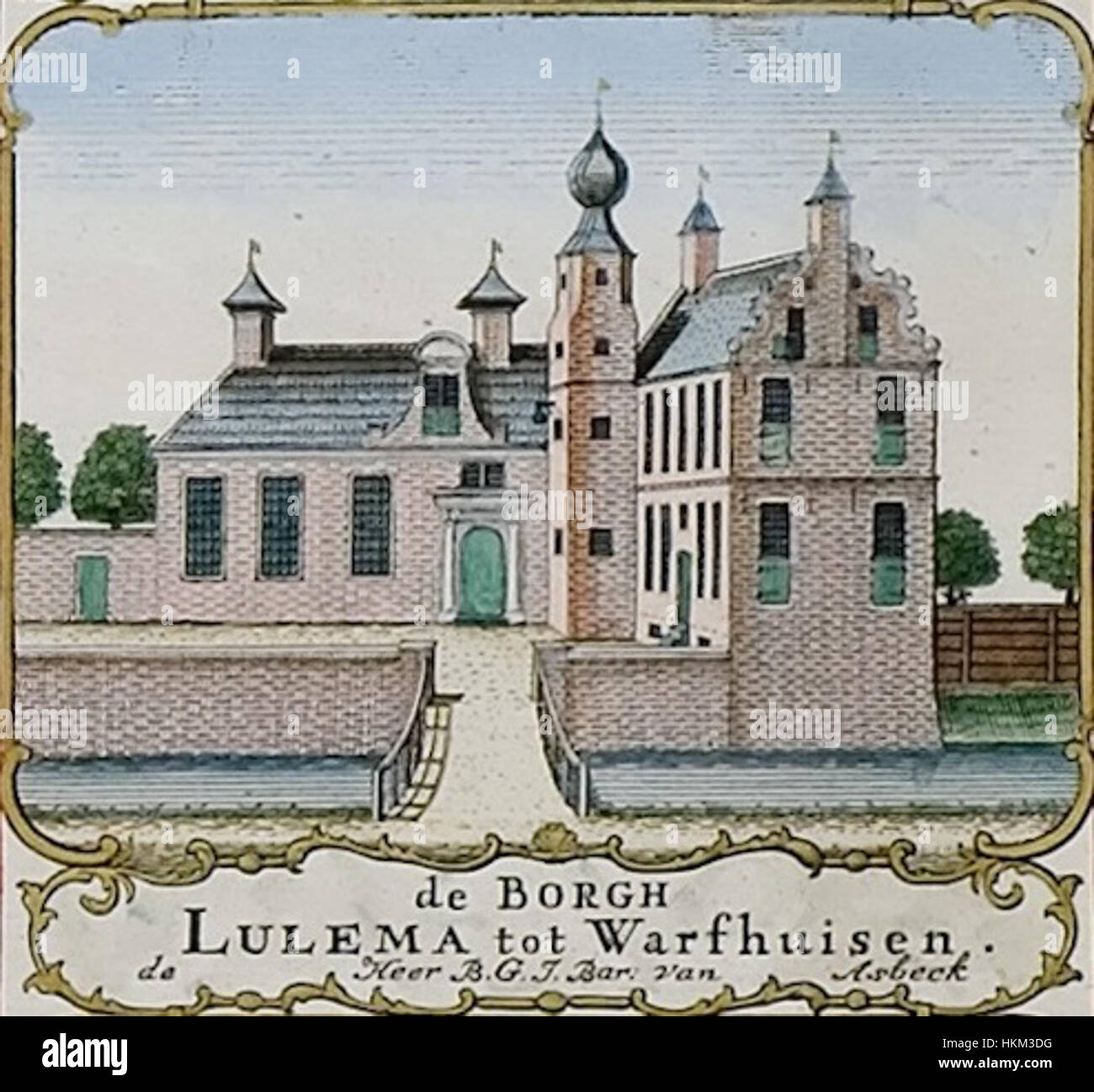This painting by Beckeringh depicts the Borg Lulema, a historic mansion ...