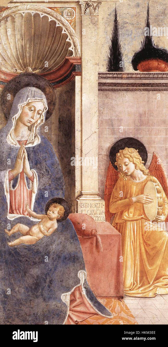 This artwork, 'Madonna and Child', by Benozzo Gozzoli, is a renowned ...