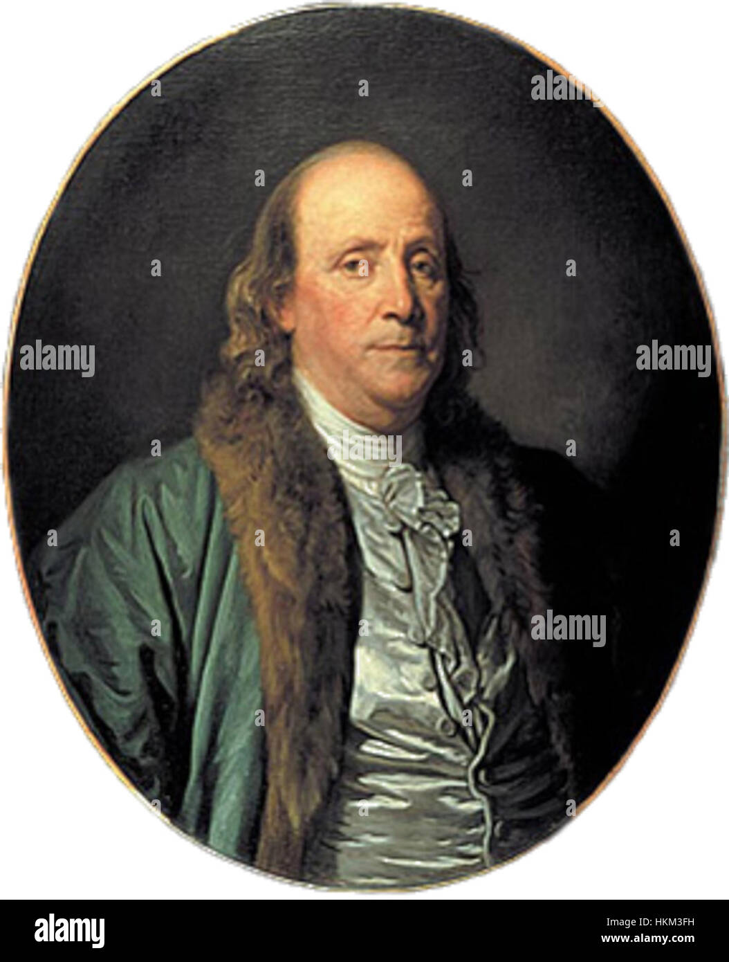 This portrait of Benjamin Franklin by Jean-Baptiste Greuze, created in ...