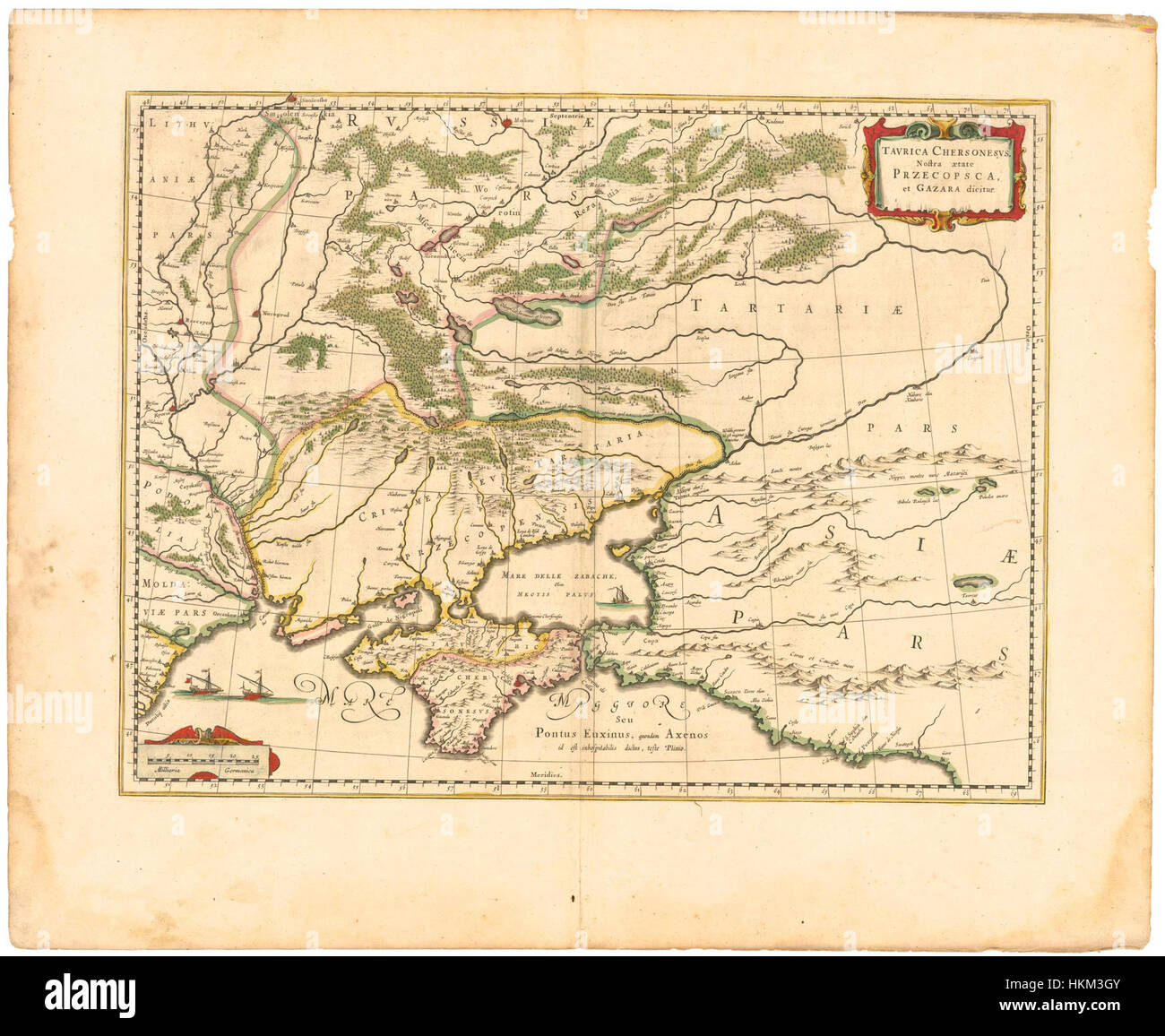 The Blaeu map of Taurica Chersonesus, dated 1645, provides a detailed ...