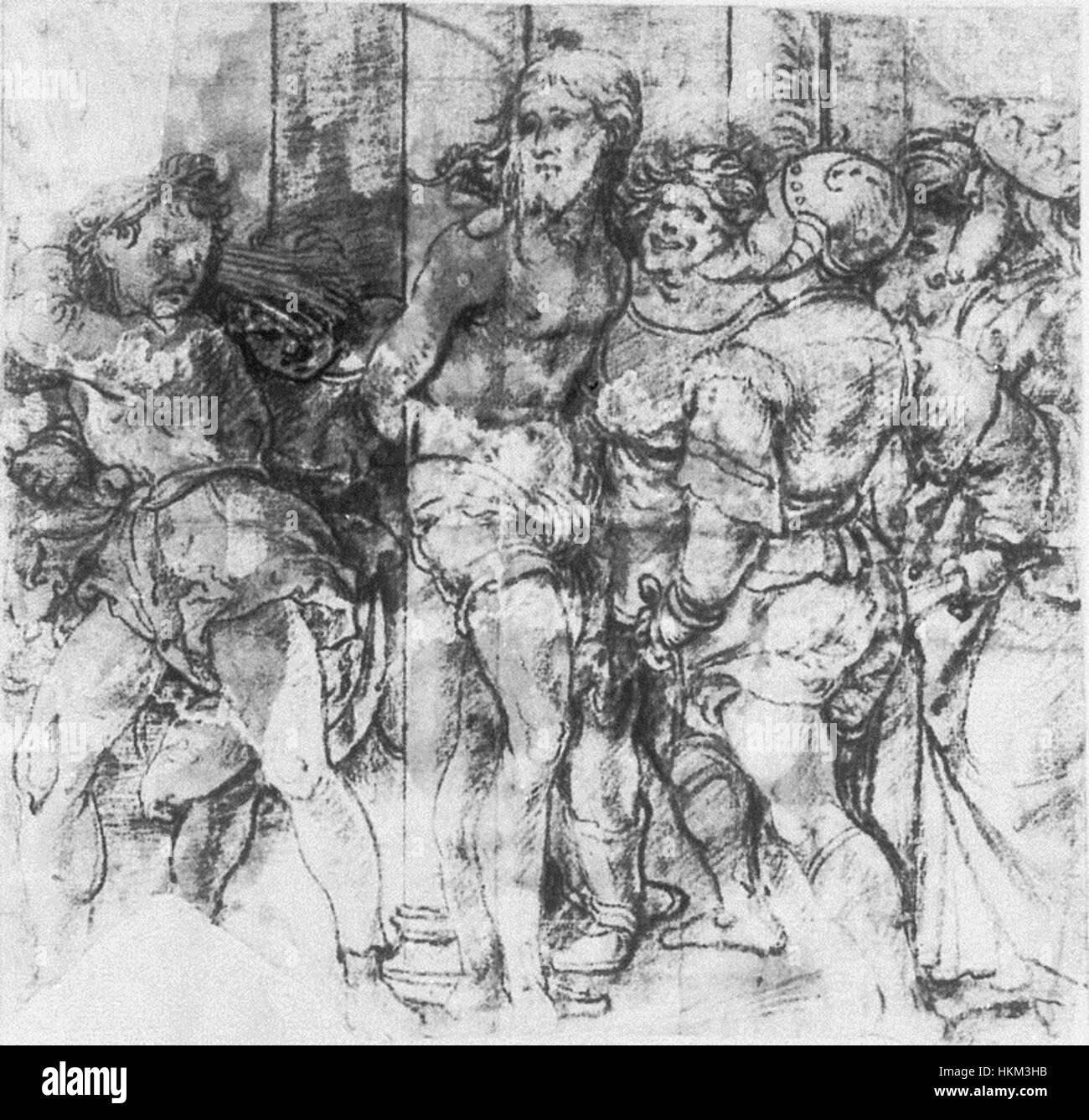 The 'Flagellation of Christ' by Hans Burgkmair is a powerful painting ...