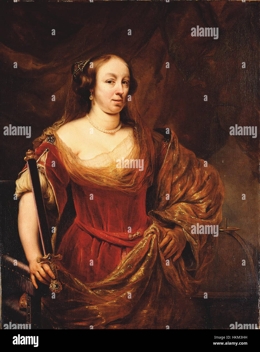 This painting of the Queen of Poland depicts the royal figure in a ...