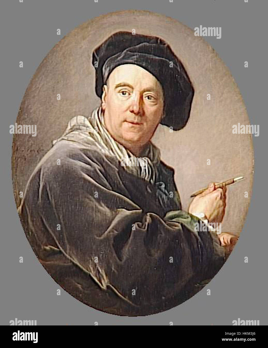 This portrait by Louis-Michel van Loo depicts the French artist Carle ...