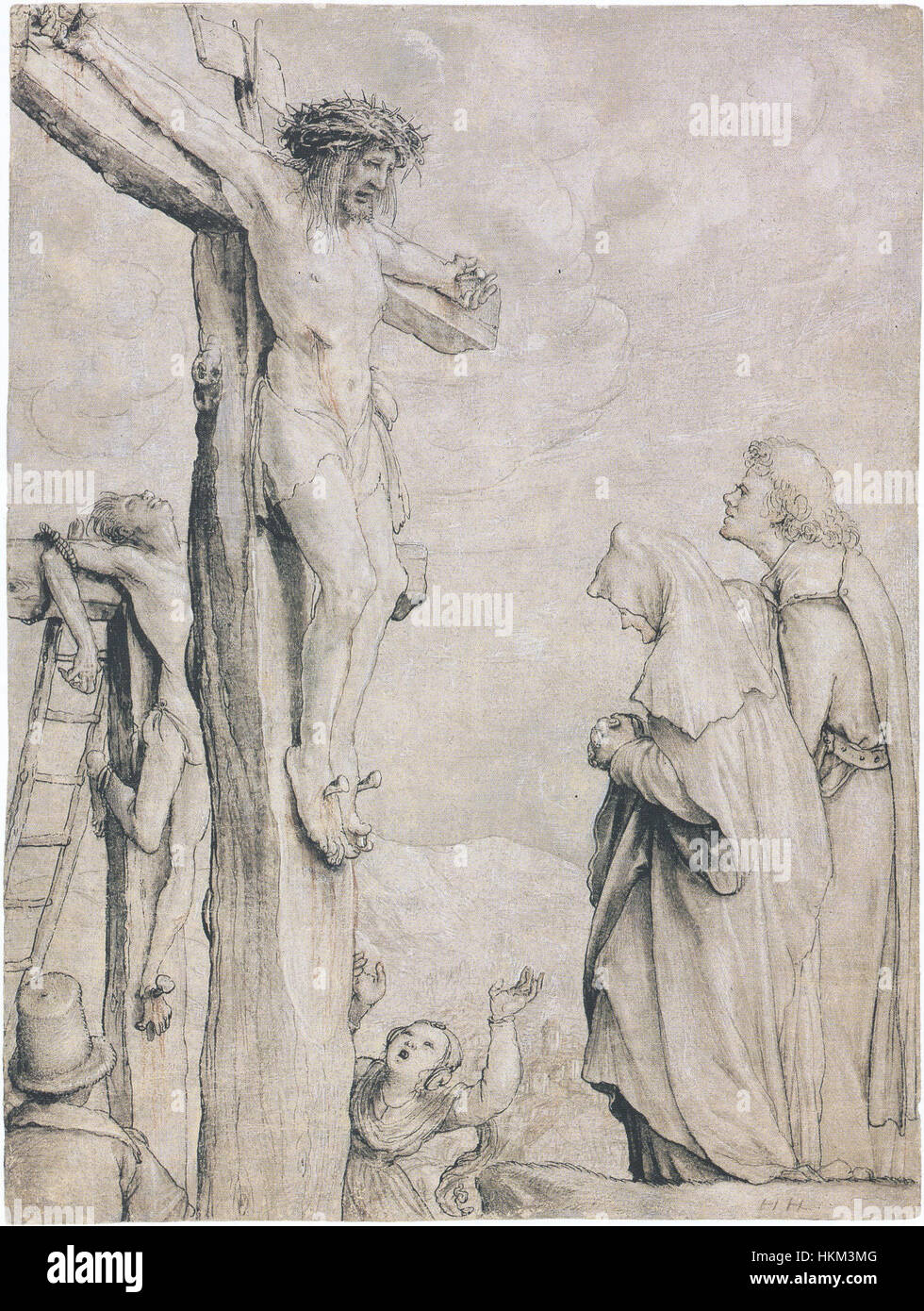 'Christ on the Cross' by Hans Holbein the Younger is a powerful and ...