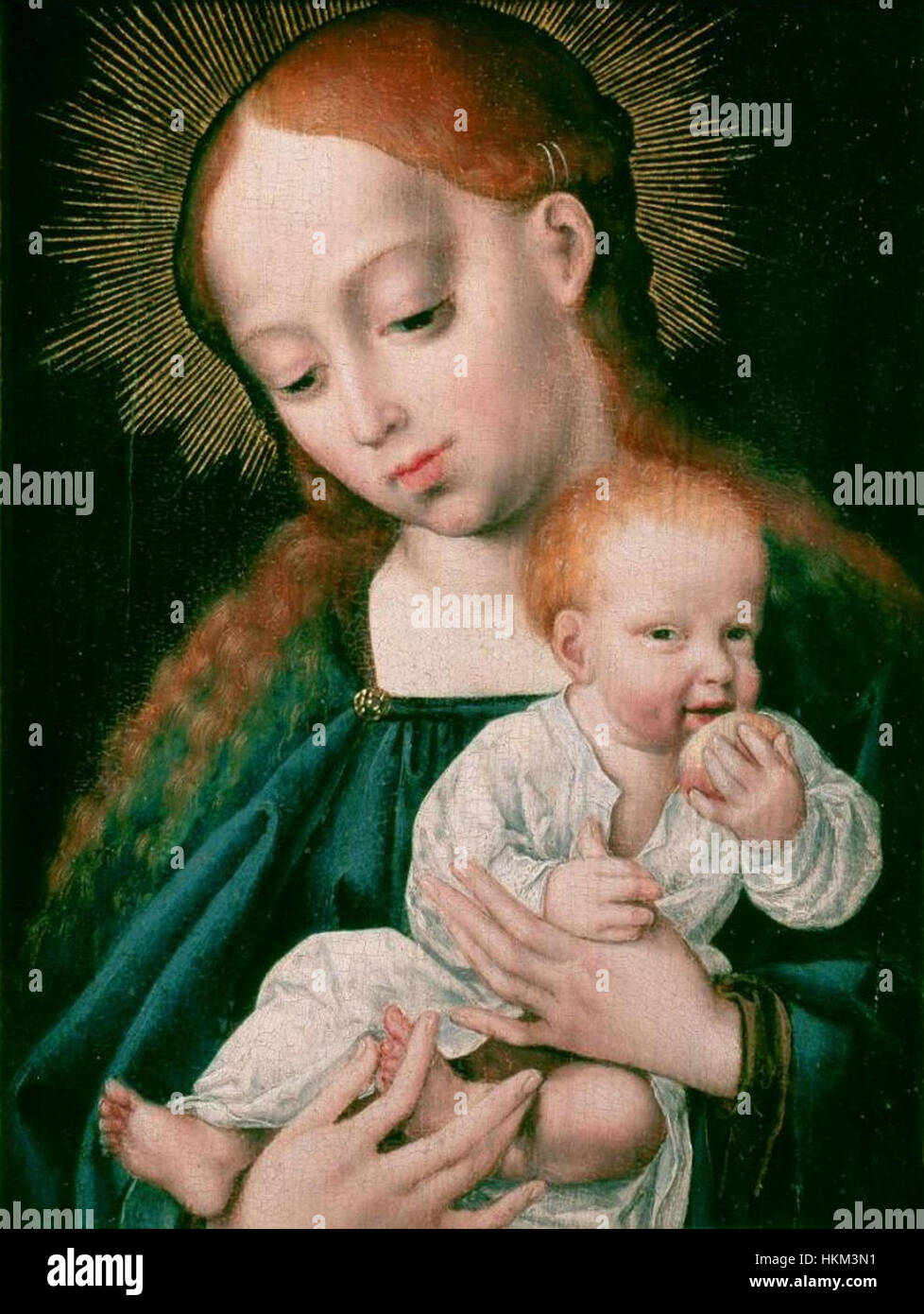 The 'Cleve Madonna and Child' is an oil painting depicting the Virgin ...