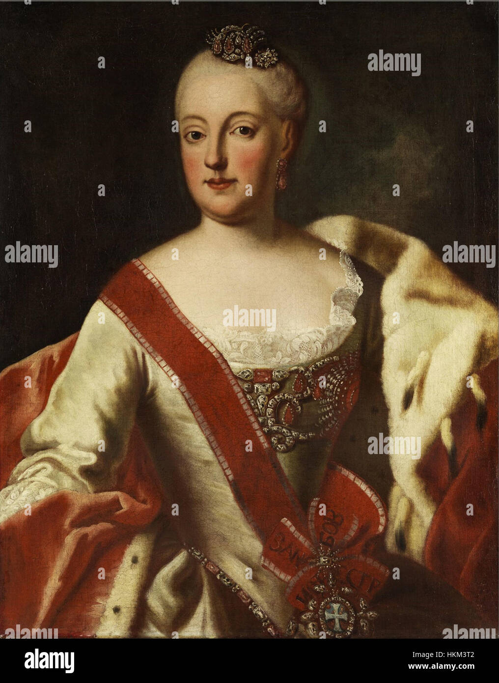 The painting workshop of Desmarees created this elegant portrait of ...