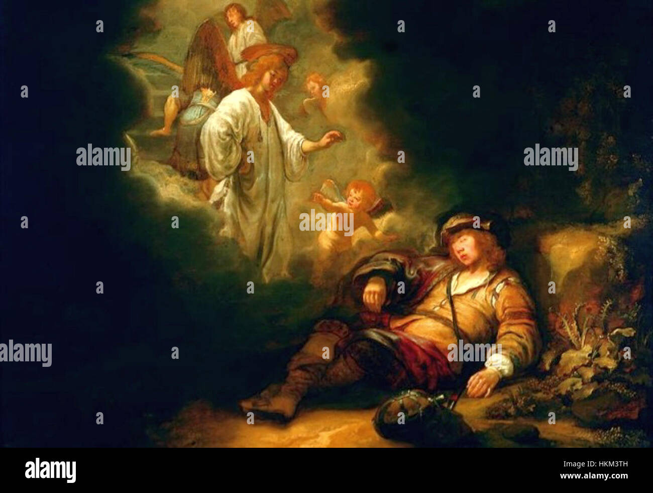 Jacob's Dream, painted by Eeckhout, depicts the biblical story of Jacob ...