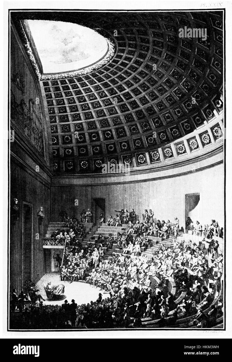 *Ecoleamphitheatre* is a historical oil painting depicting an ...