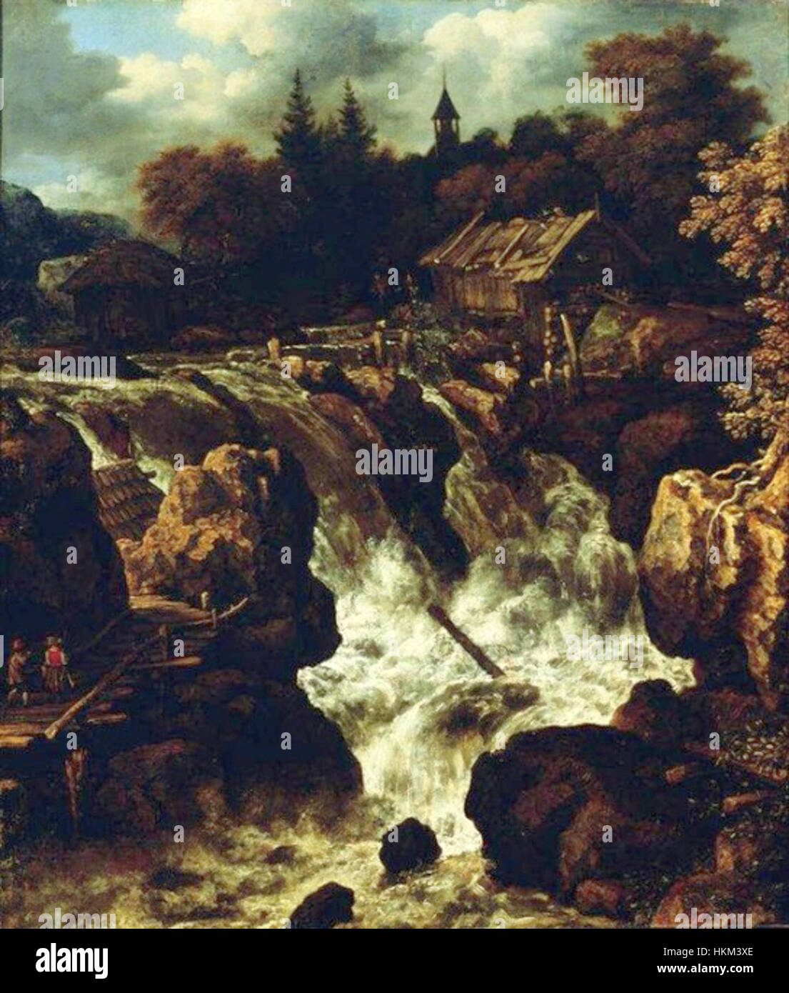 Everdingen Landscape with waterfall Stock Photo - Alamy