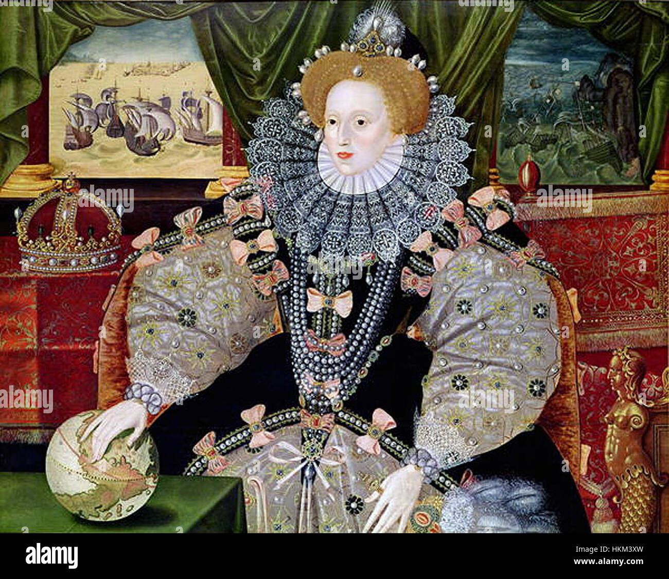 The Armada Portrait of Queen Elizabeth I showcases the English monarch ...