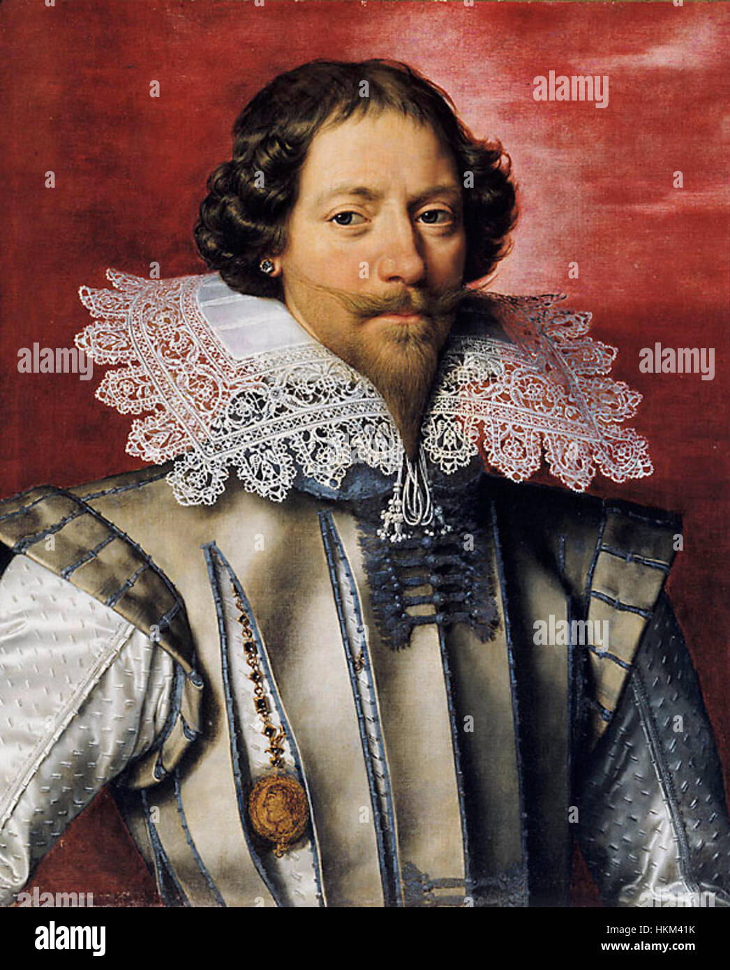 This portrait by Frans Pourbus II captures the likeness of a Frenchman ...