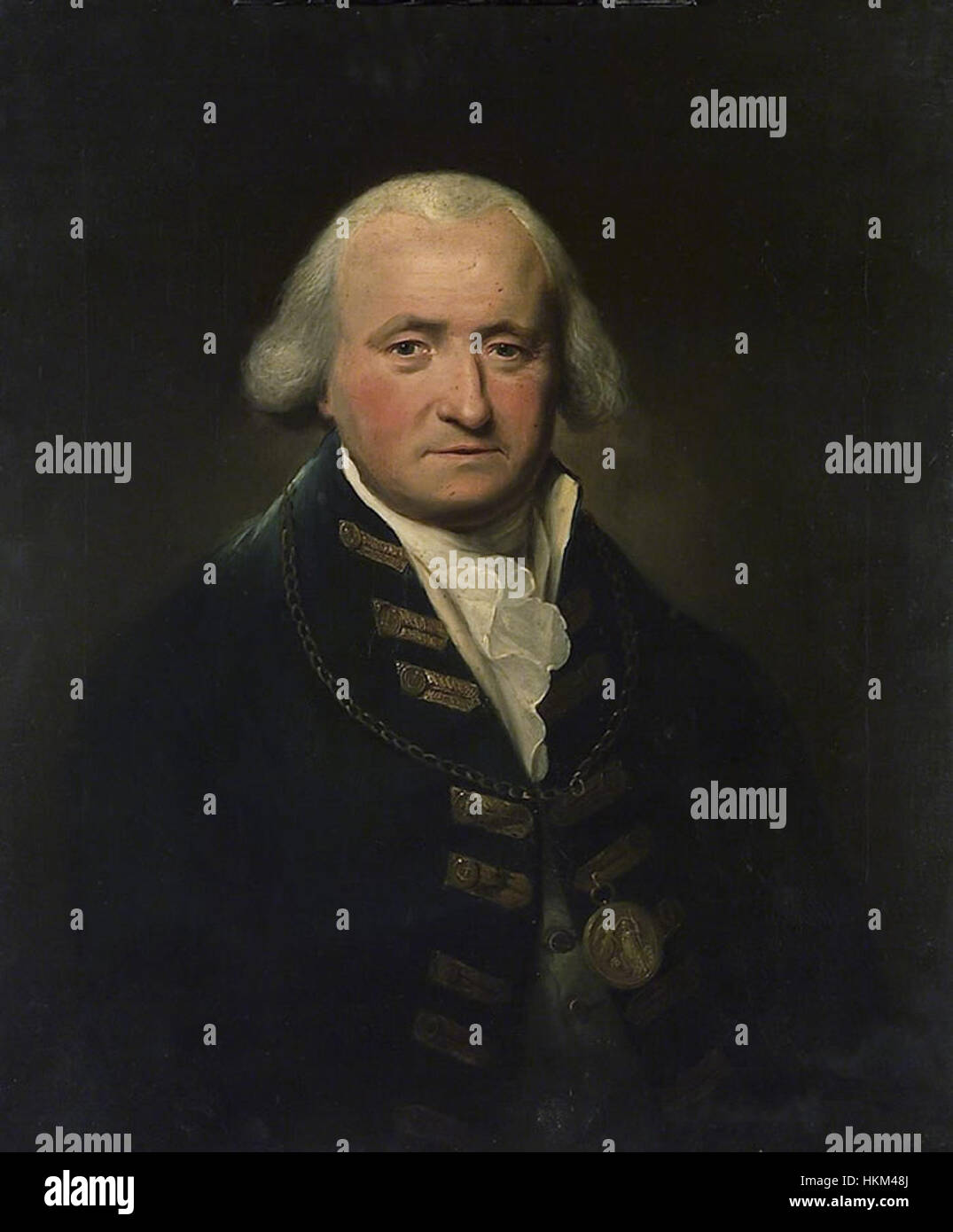 This portrait by Lemuel Francis Abbott depicts Admiral Thomas Pasley ...