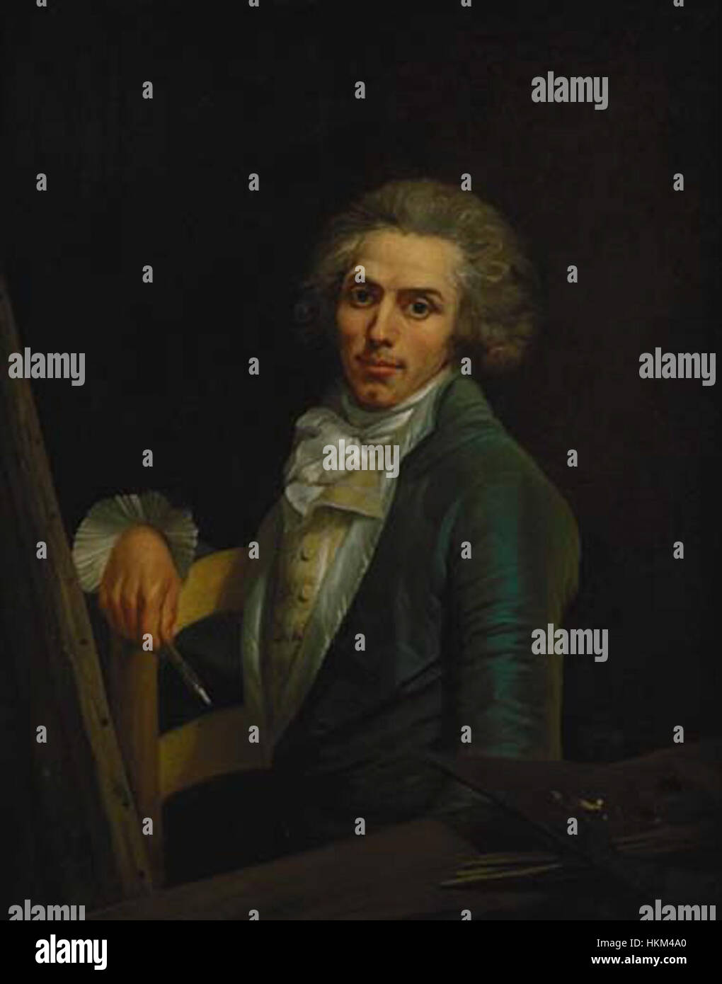 'Autoportrait jeune' (1783) by Joseph Roques is a self-portrait ...