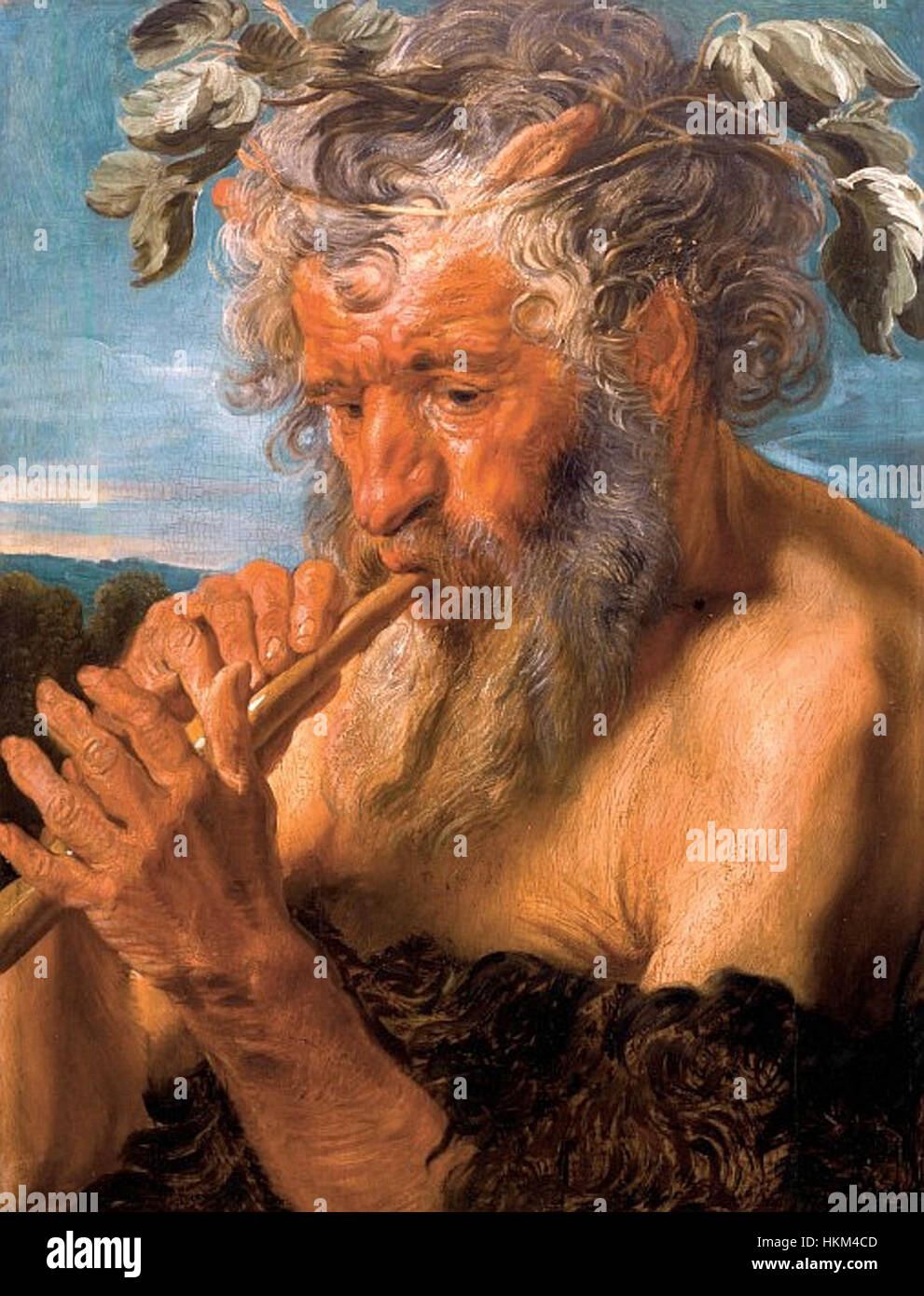 'Jordaens Satyr' by Jacob Jordaens depicts the mythical creature satyr ...
