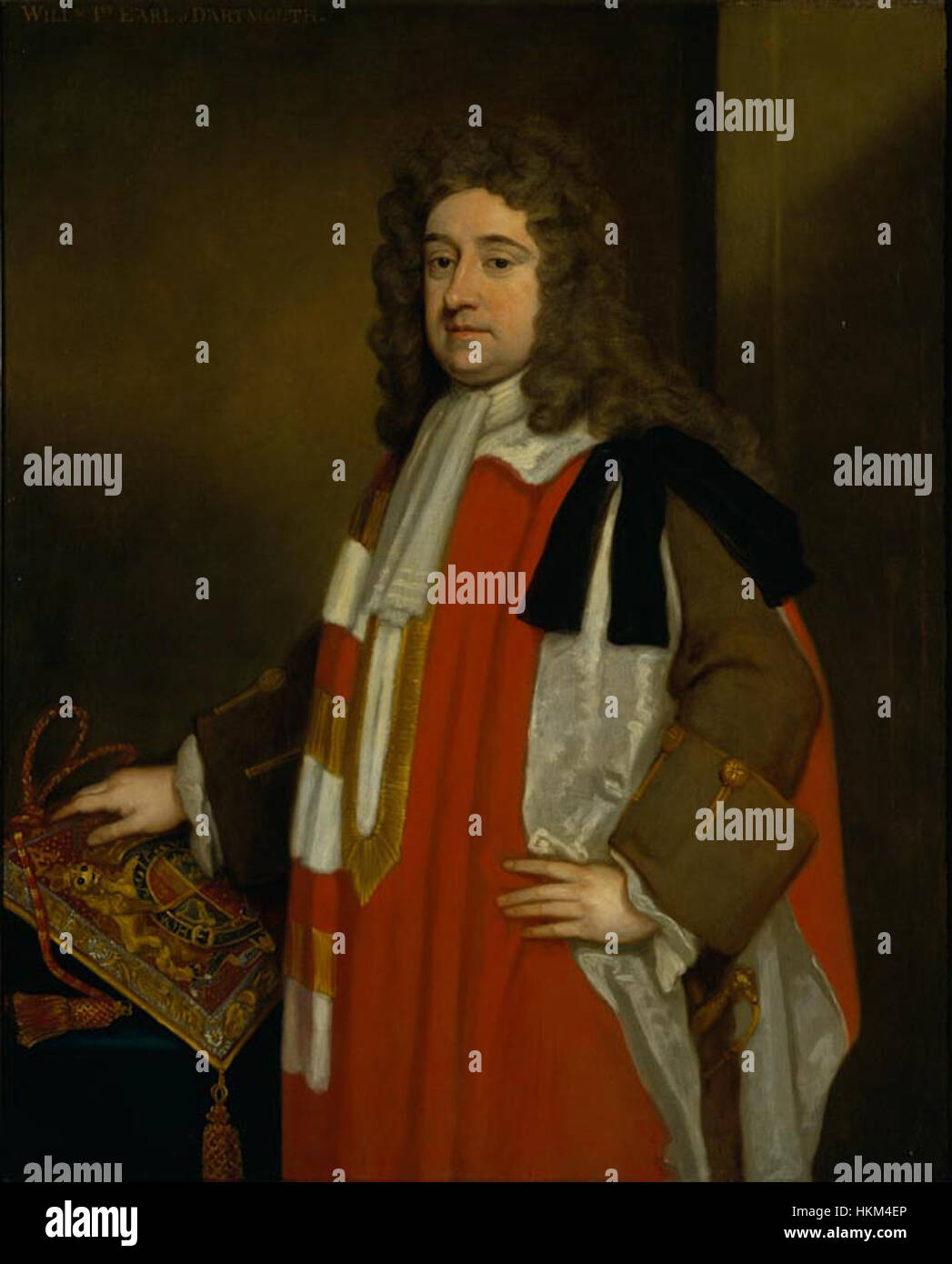 The portrait of the *1st Earl of Dartmouth* captures the aristocrat in ...