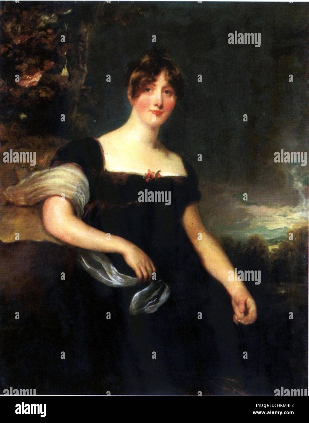 *Lady Thornton* by Lawrence depicts an elegant portrait of a noblewoman ...