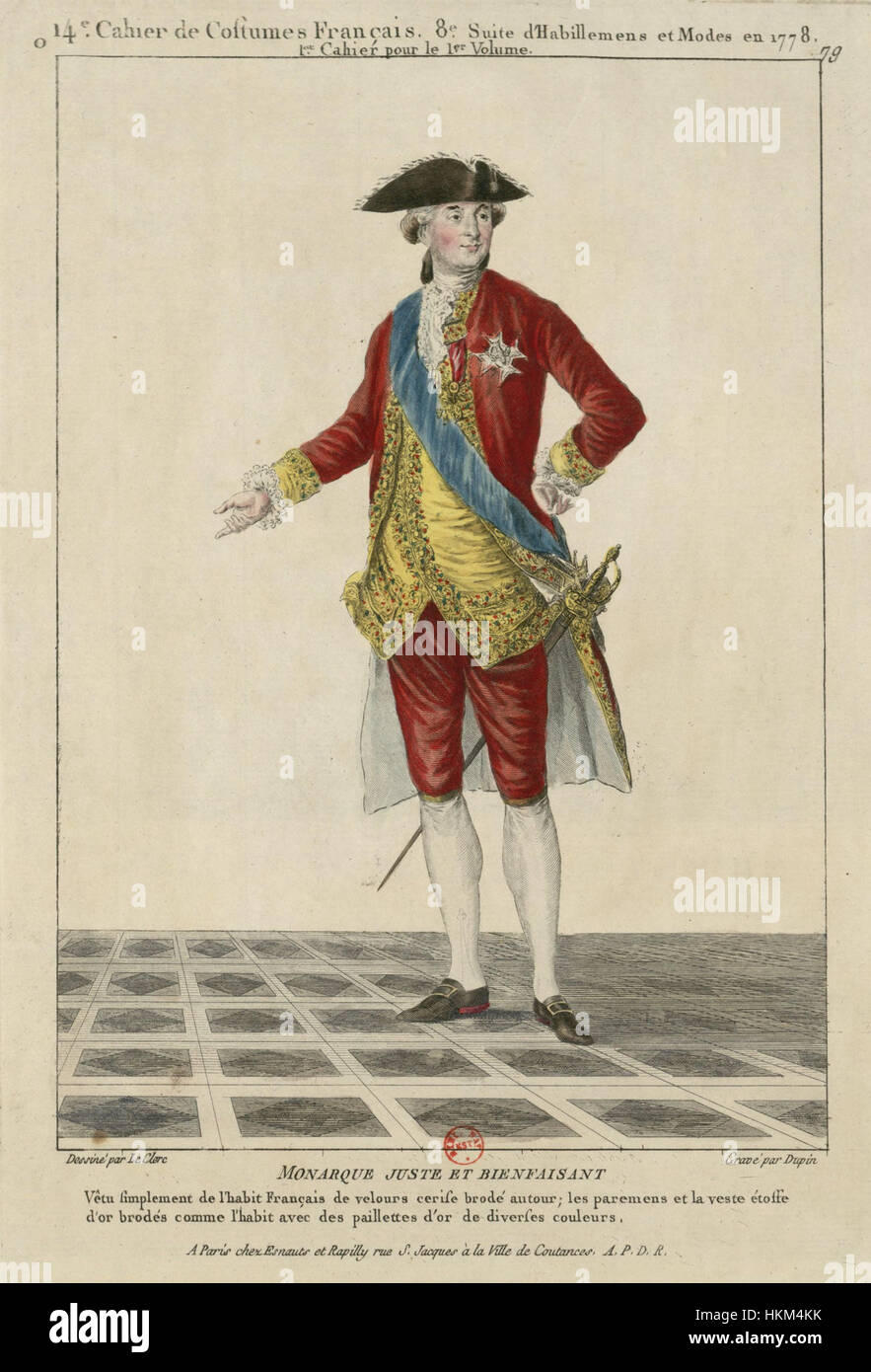 This portrait of King Louis XVI shows him dressed in a velvet crimson ...