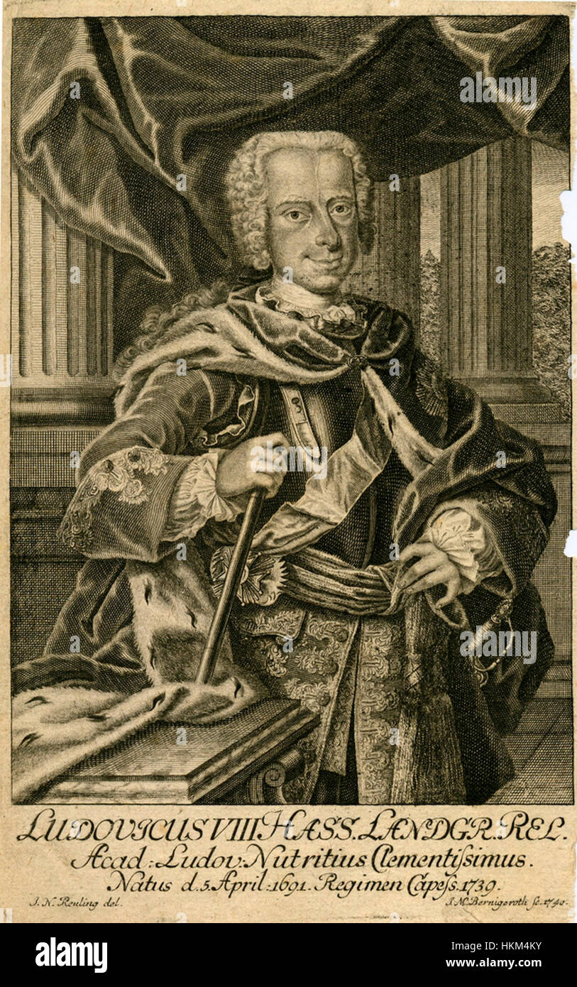 This 1740 portrait of Ludwig VIII, Landgrave of Hesse-Darmstadt, is an ...