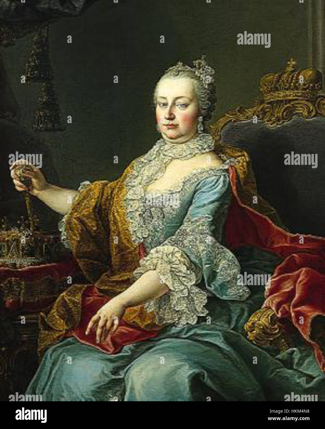 This portrait of Maria Theresia, Holy Roman Empress, highlights her ...