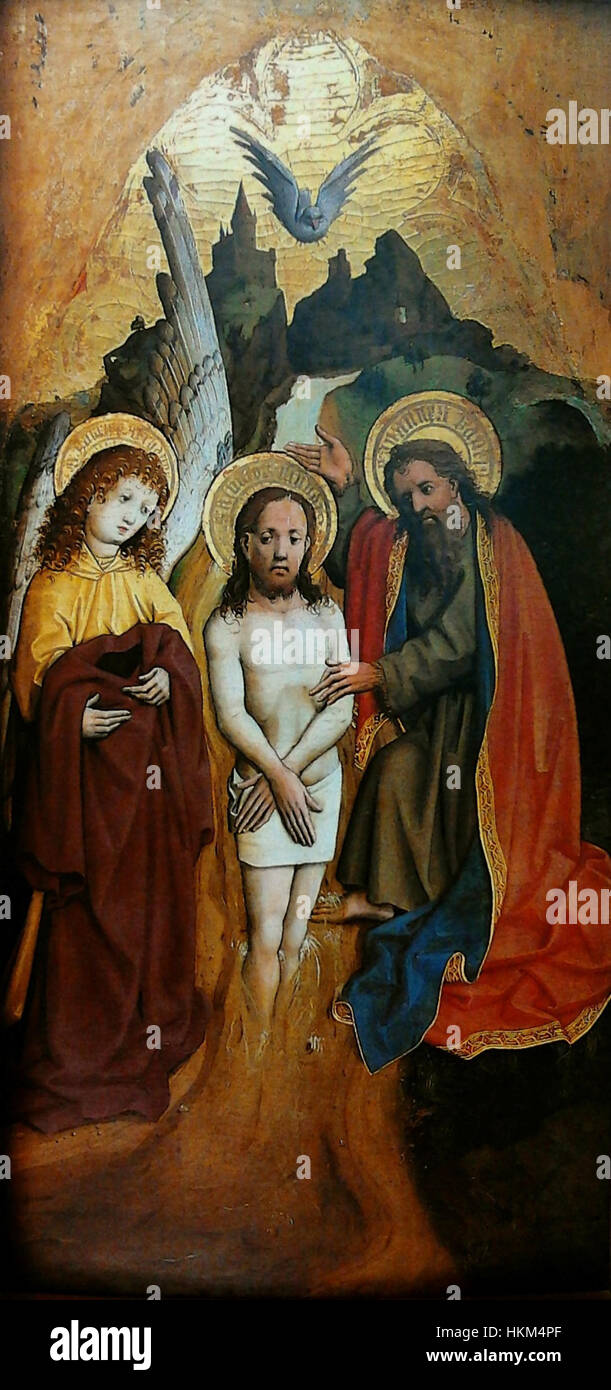 The 'Baptism of Christ' by the Master of Lichtenstein Castle portrays ...