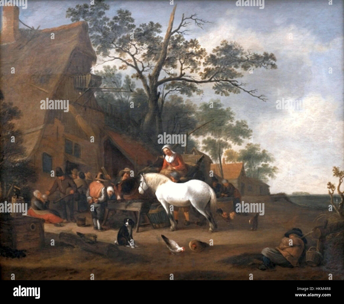 'At the Inn' by Meijer, a painting showcasing a lively, rustic scene ...