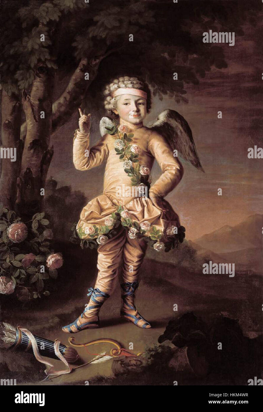 This oil painting by Nikolai Argunov, a Russian artist, features a ...