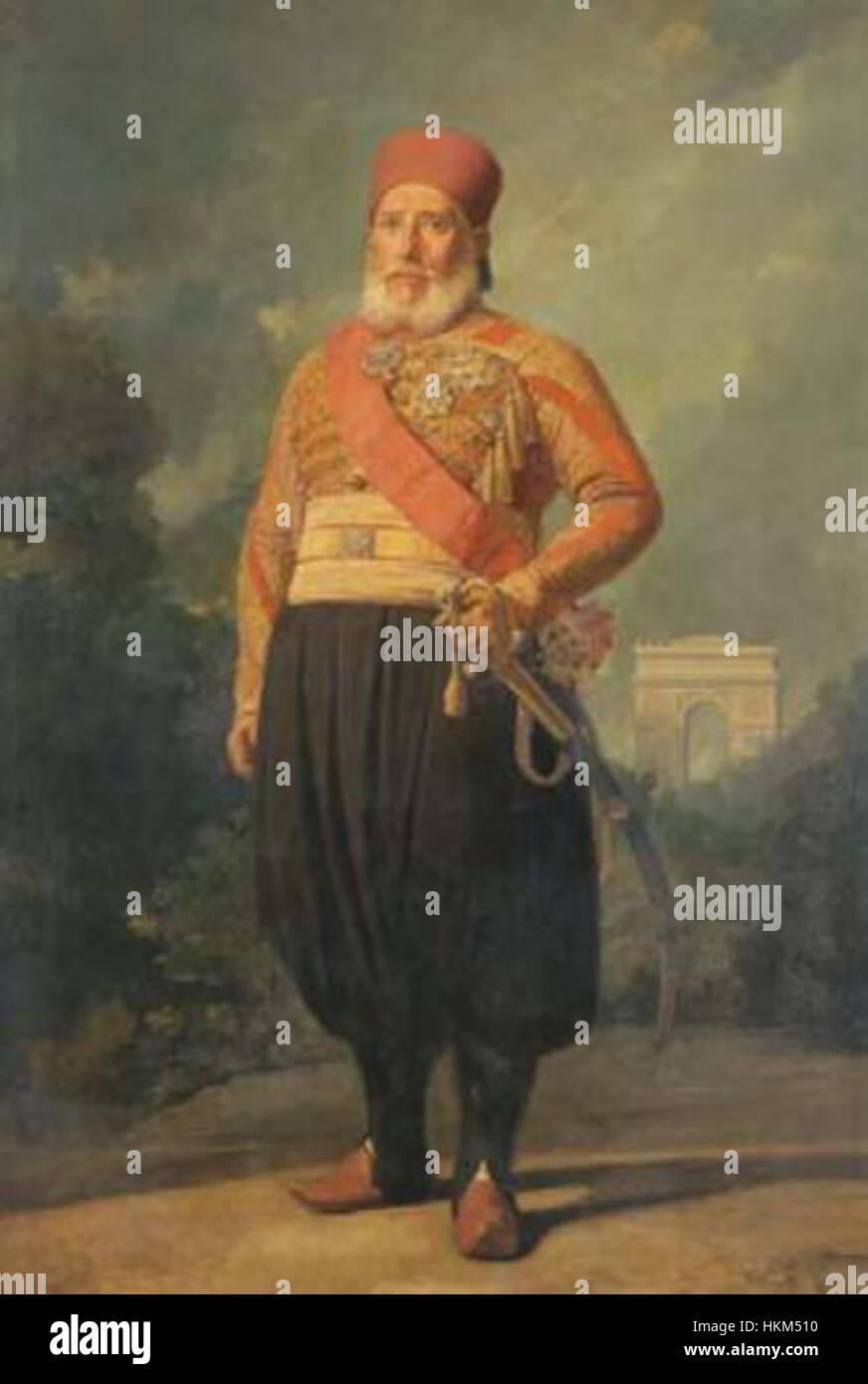 This portrait 'Portrait d'Ibrahim Pacha 2' depicts Ibrahim Pasha, an ...
