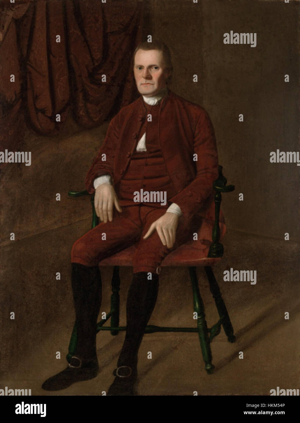 A portrait of Roger Sherman, painted by Ralph Earl, a prominent ...