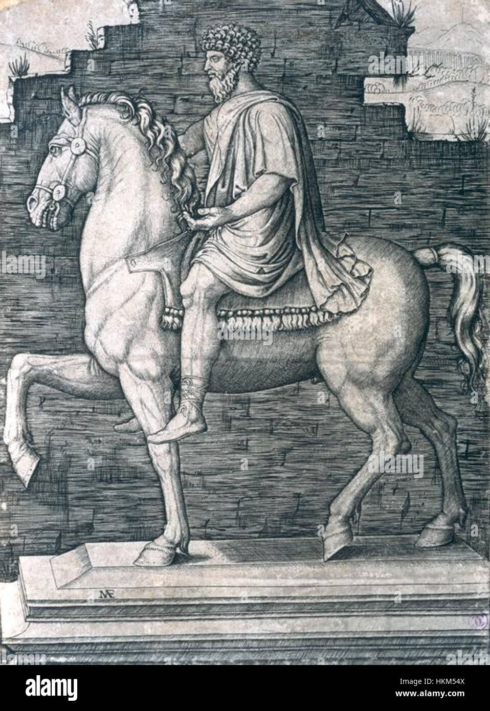 The statue of Marcus Aurelius, attributed to the artist Raimondi ...