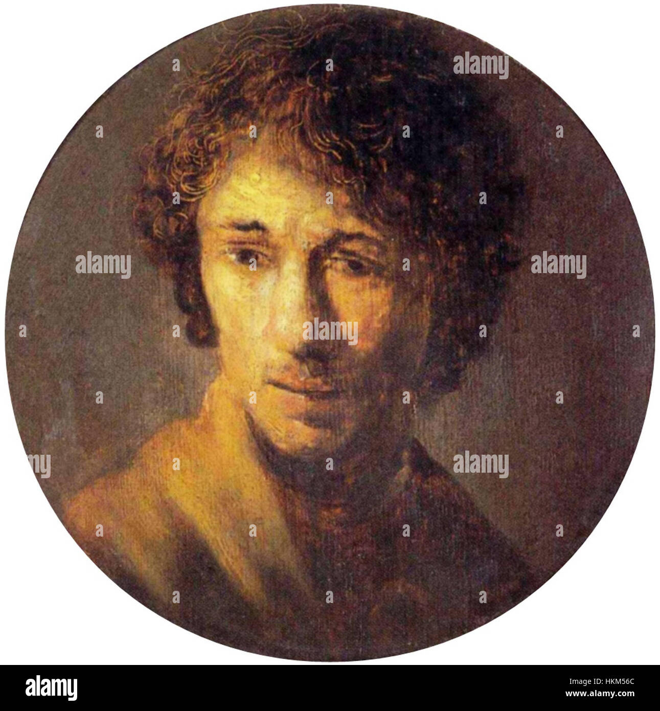 A self-portrait by Rembrandt, capturing the artist's introspective gaze ...