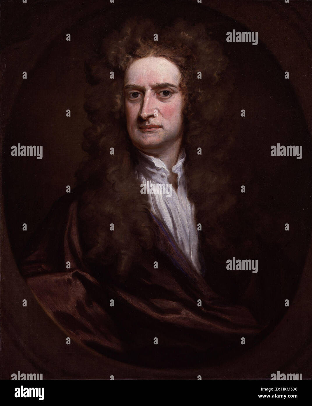 This portrait of Sir Isaac Newton, painted by Sir Godfrey Kneller in the 17th century, captures ...