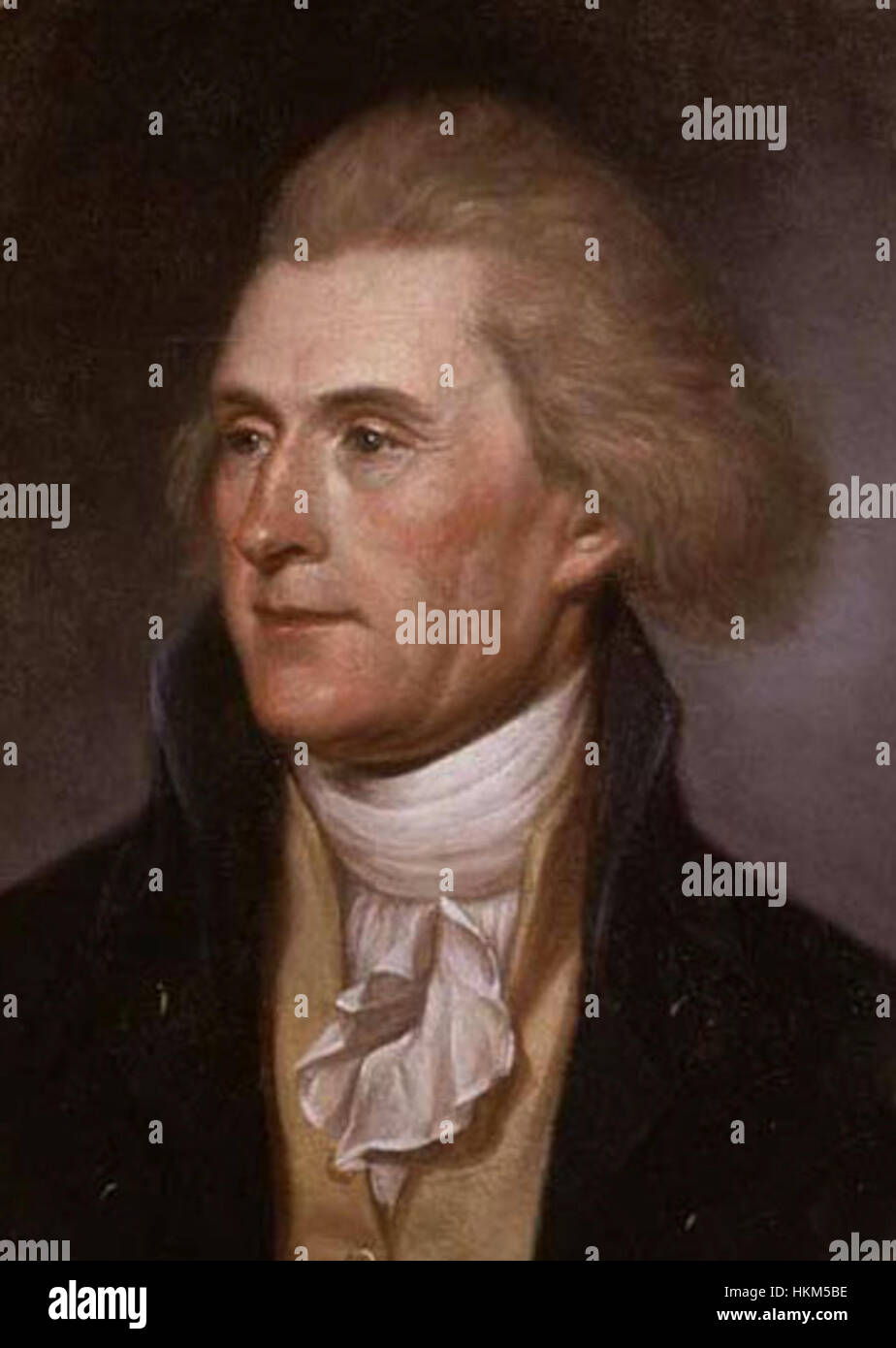This portrait of Thomas Jefferson, painted by Charles Willson Peale in ...