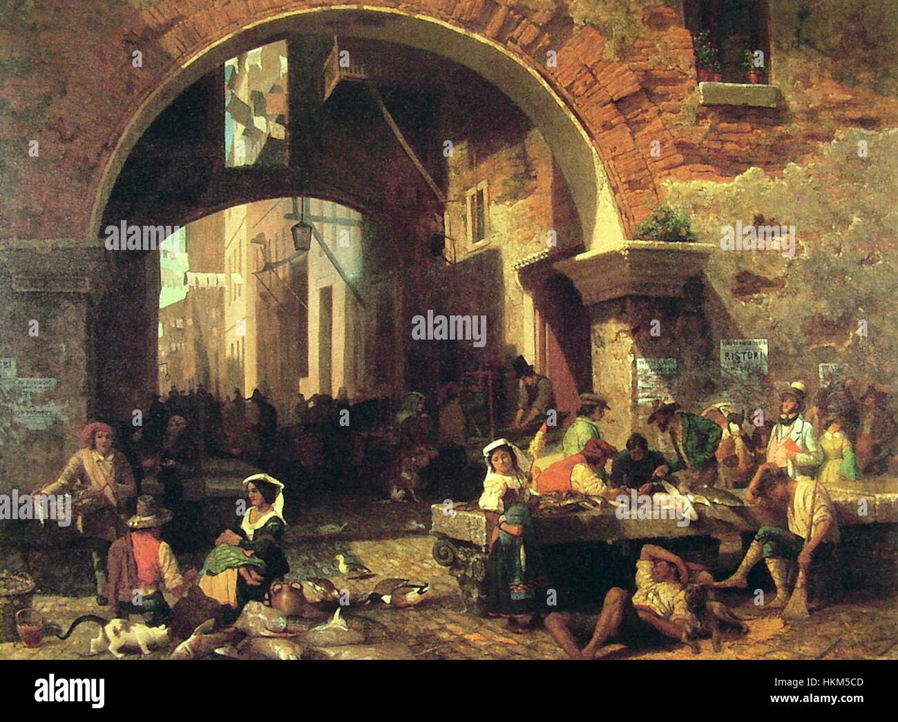 The Arch of Octavius, an ancient Roman structure, is depicted in this ...