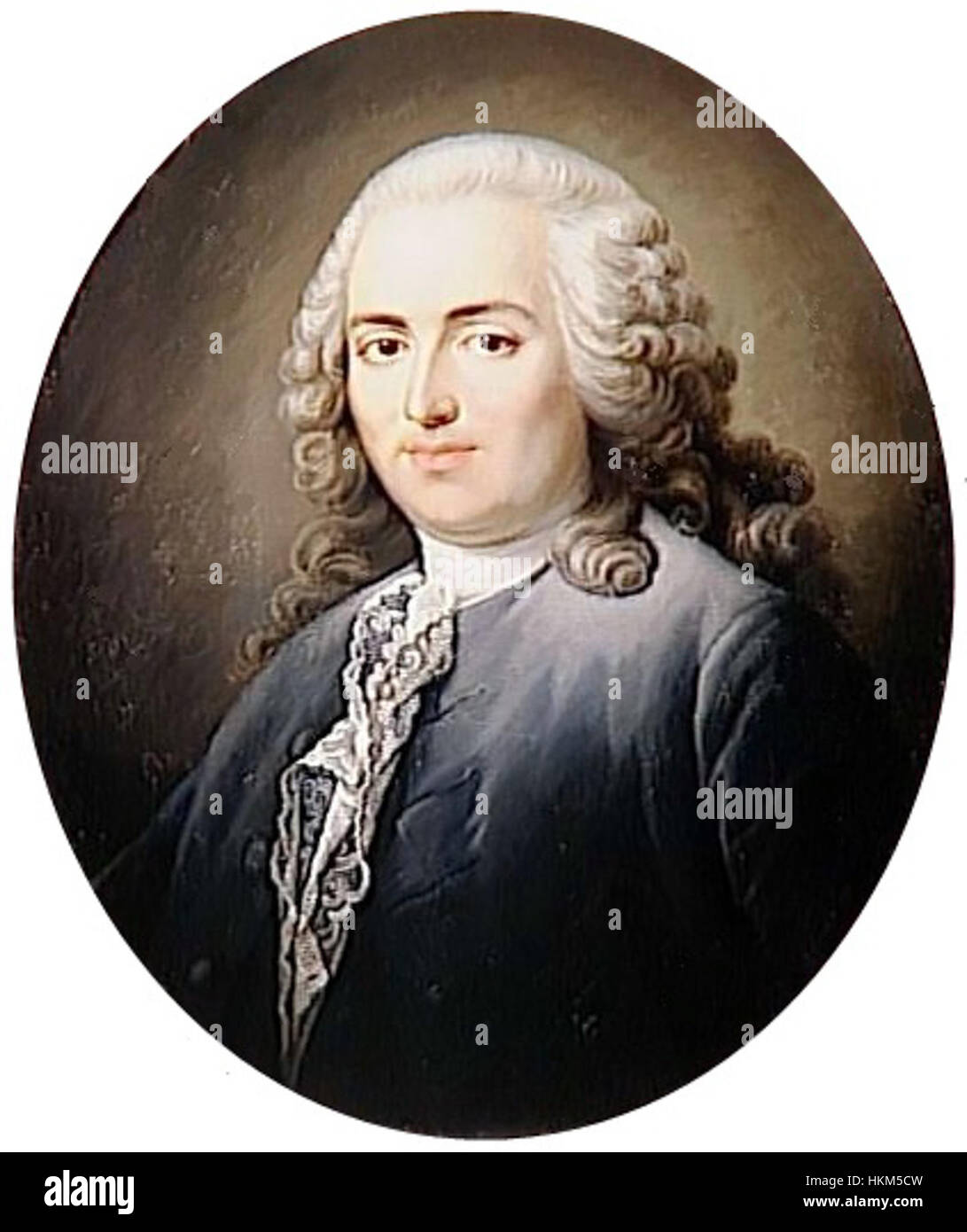 The oval portrait of Turgot, a prominent French economist and ...