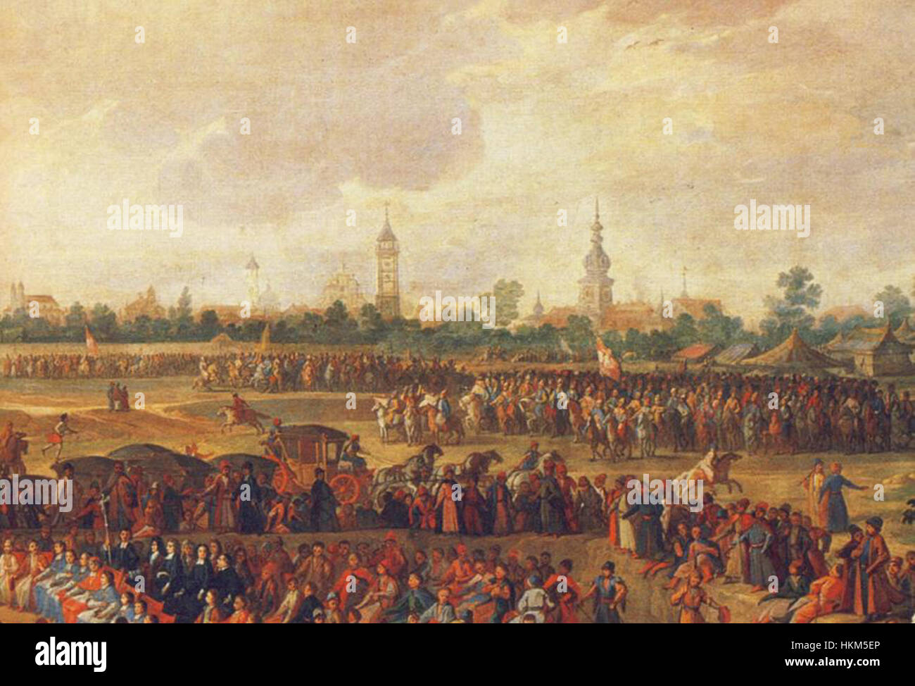 *View of Warsaw in 1697* is an historical painting that captures the ...