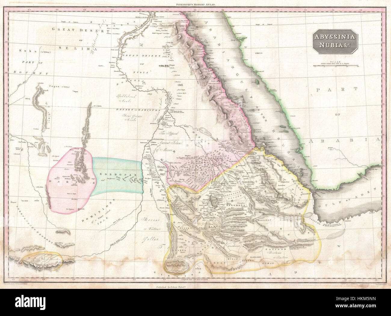 Pinkerton map of nubia hi-res stock photography and images - Alamy