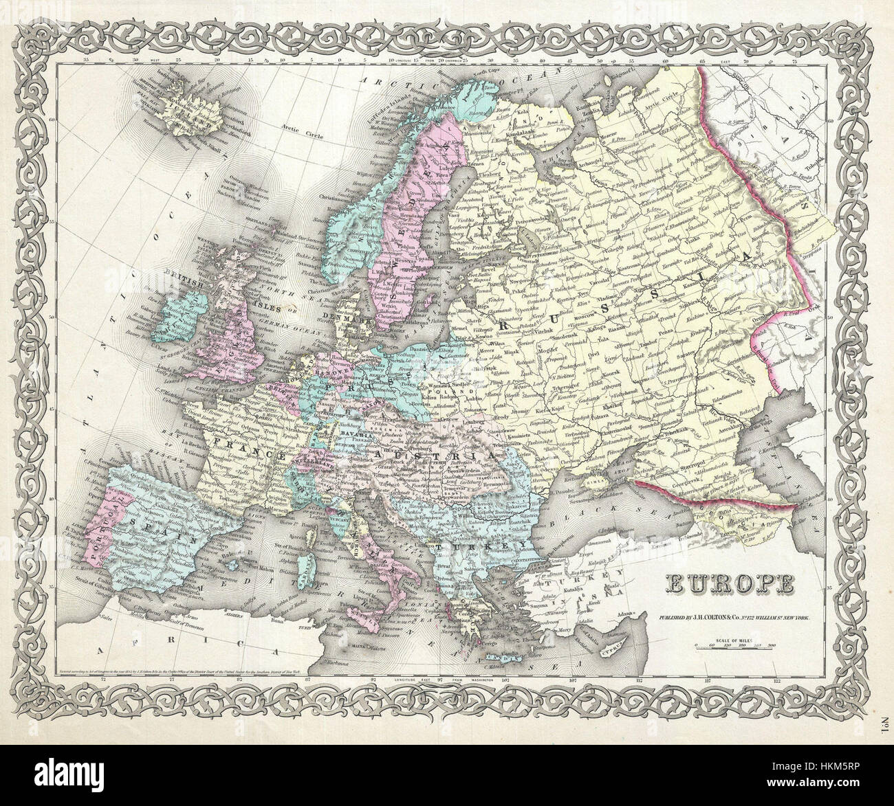 Detailed geographical representation europe hi-res stock photography ...