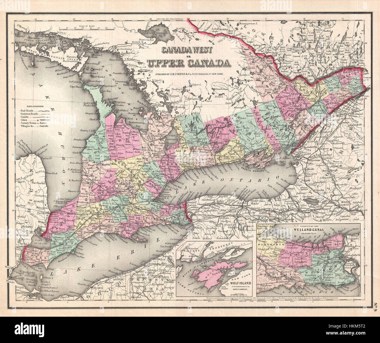 Ontario map hi-res stock photography and images - Alamy