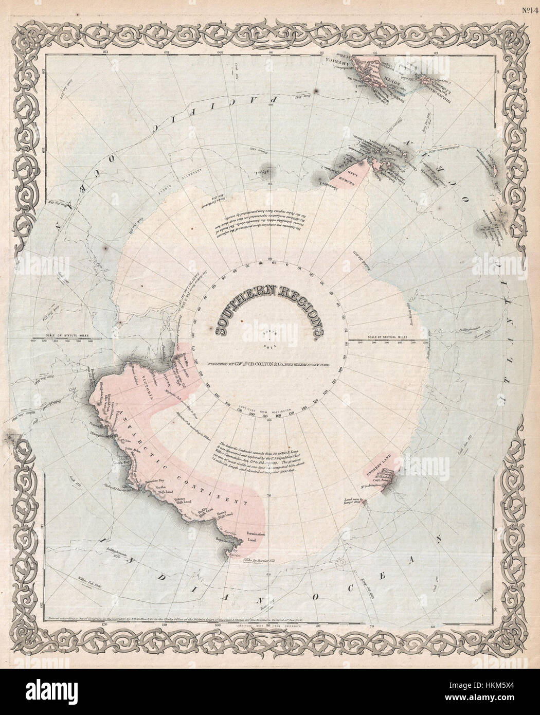 Map of the antarctic region hi-res stock photography and images - Alamy