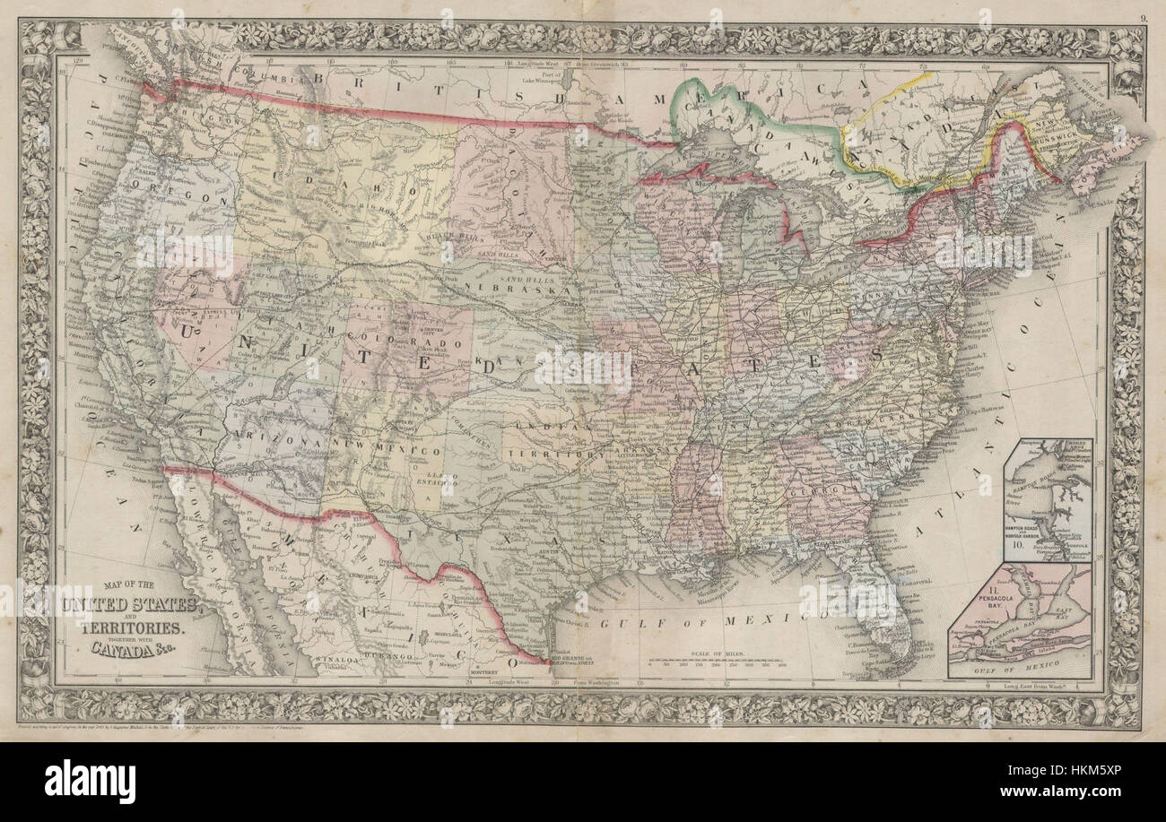 Historical map united states hi-res stock photography and images - Alamy