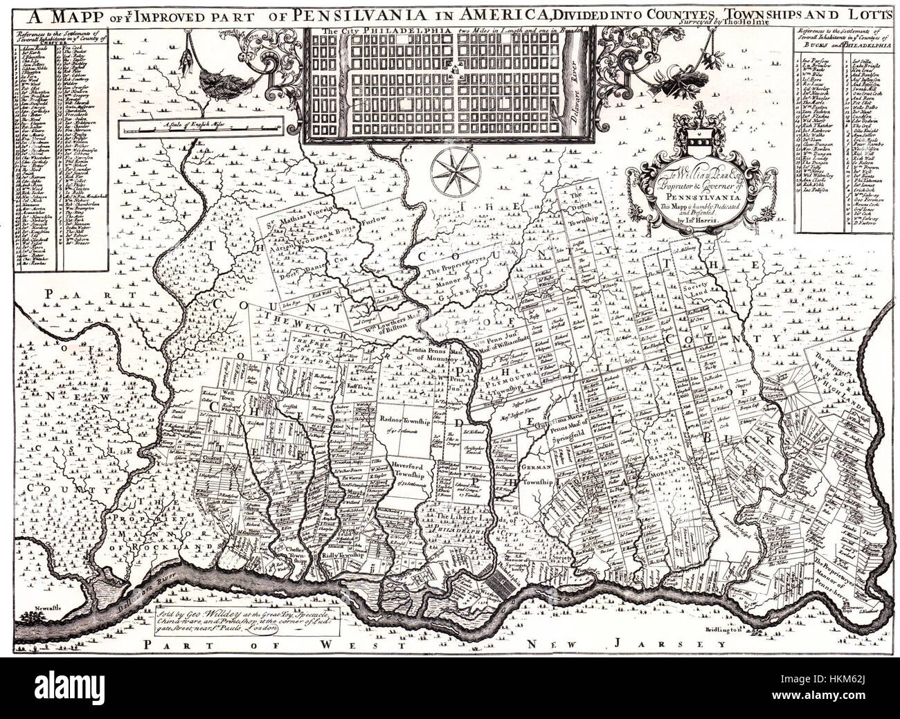 This 1687 map by Tho Holme is an important historical document ...
