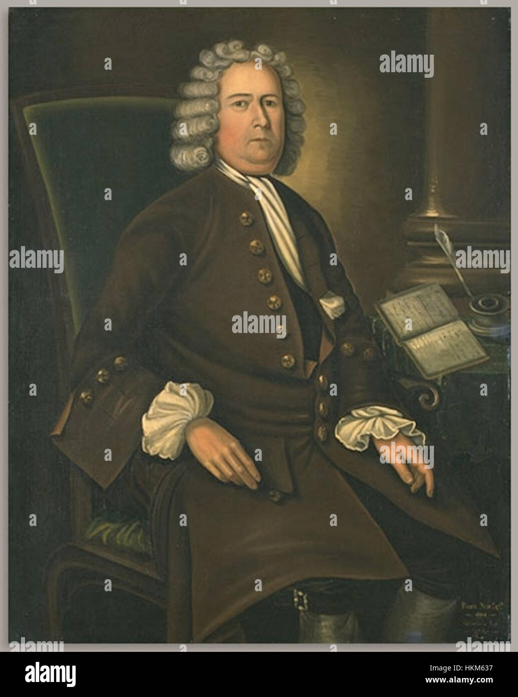 This portrait of Cornelius Waldo, painted in 1750 by Joseph Badger, is ...