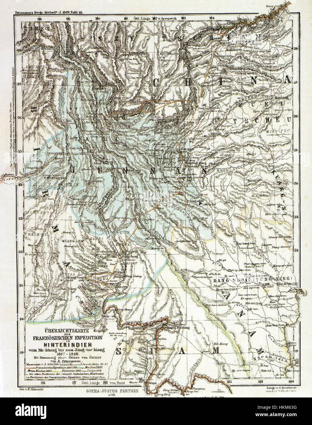 British colonial map of india 1800s hi-res stock photography and images ...