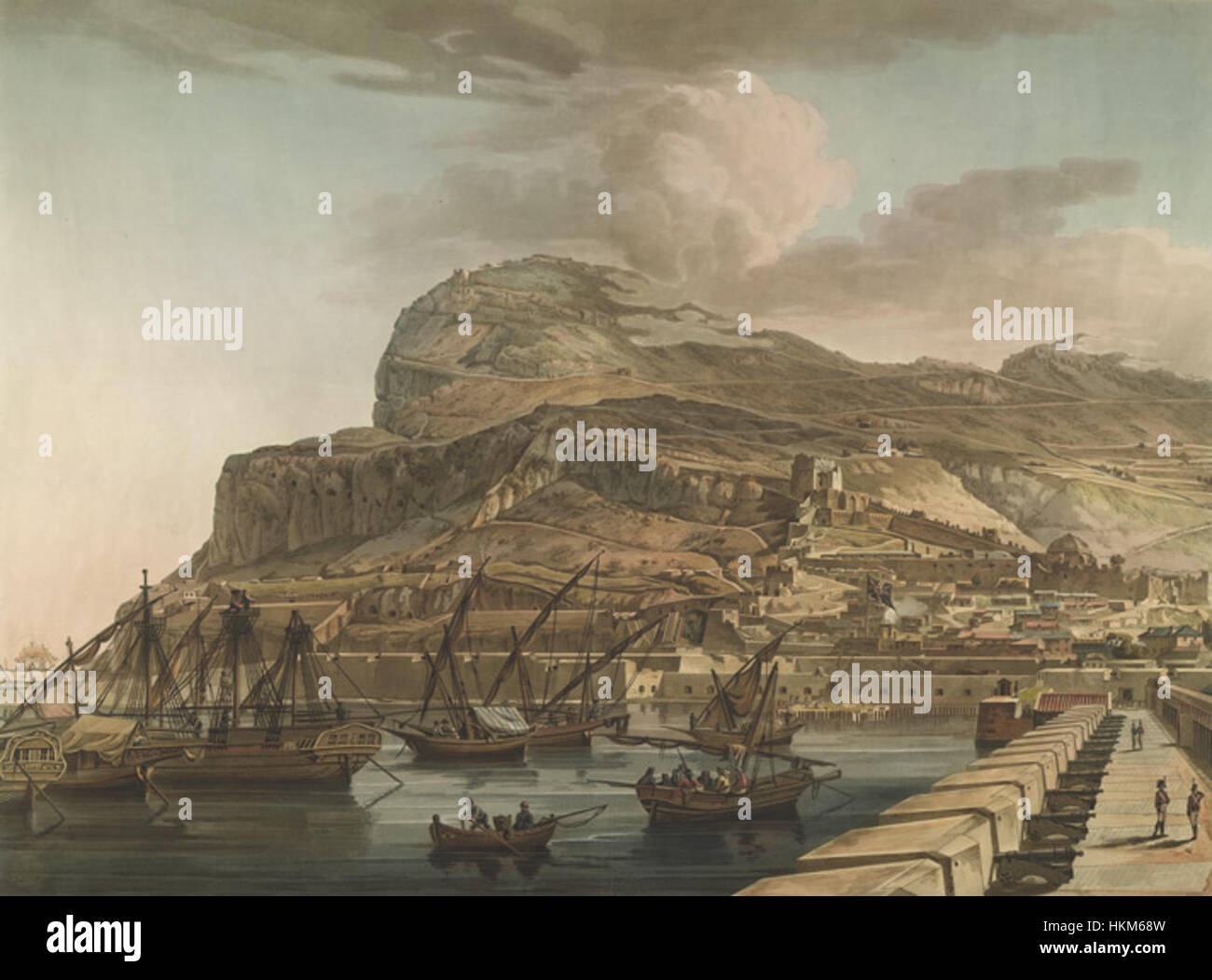 This 18th-century painting offers a northward view of the Rock of ...