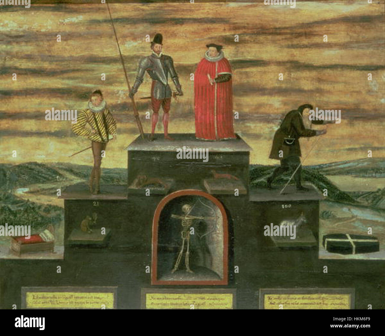 The 'Ages of Man' painting by an unknown English artist depicts the ...